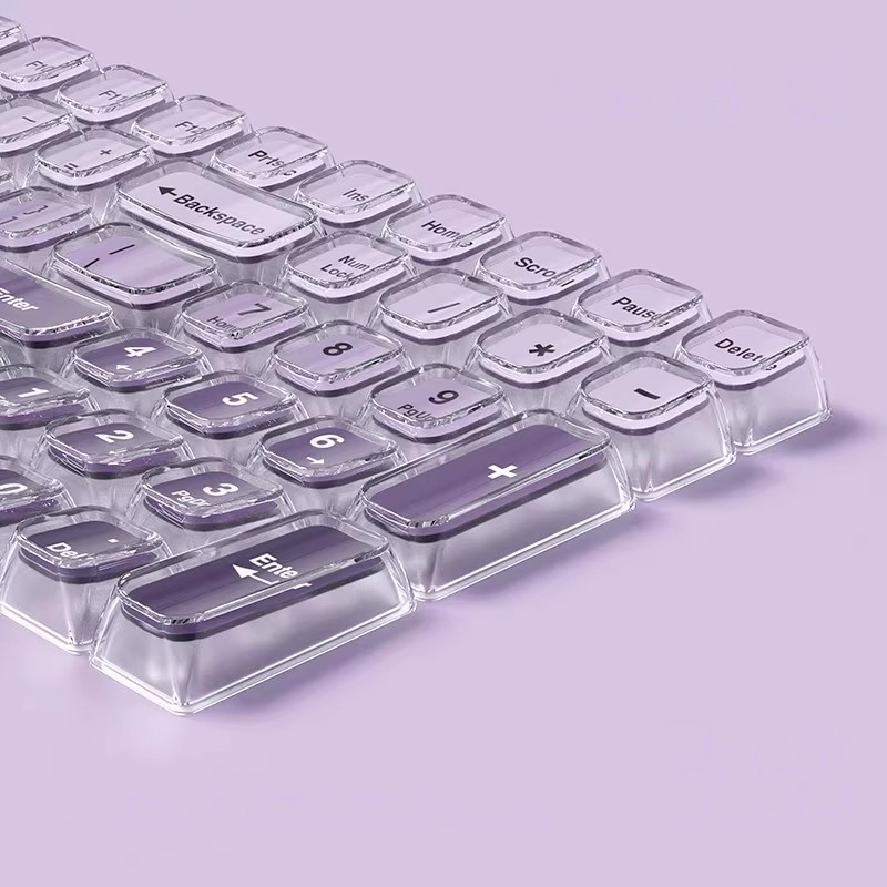【Keycap Only】Double Layered Gradient Crystal Transparent Keycaps 115 ...