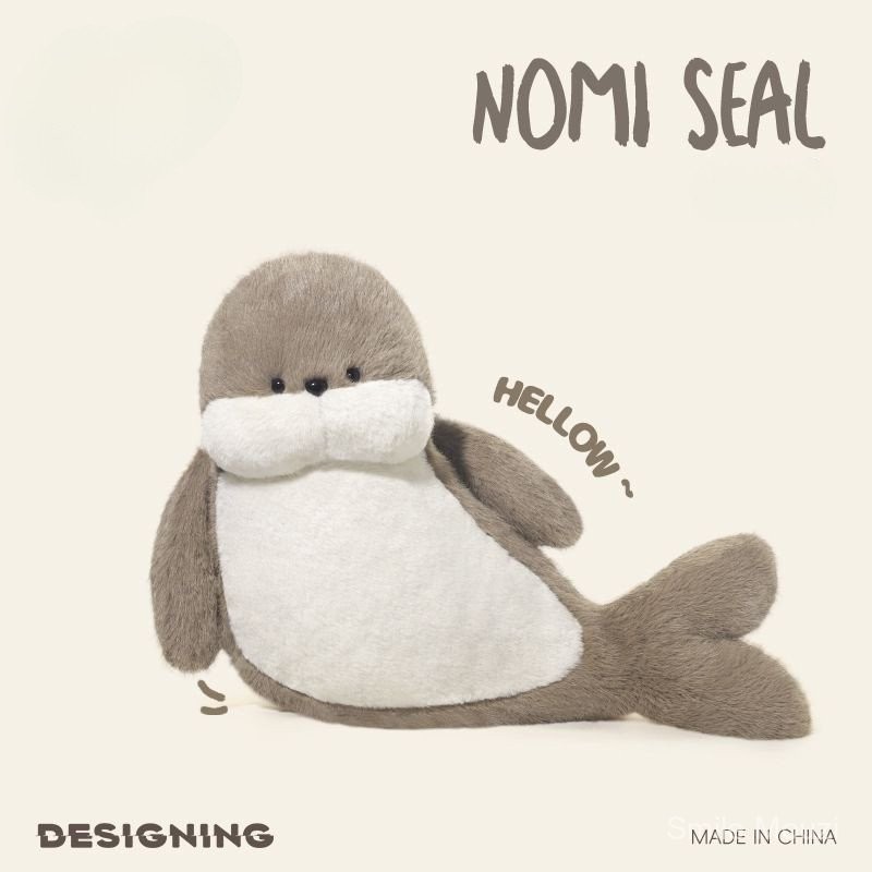 Catch Fun Nomi Seal Plush Toy Cute Super Soft Doll Cute Sleeping Pillow ...