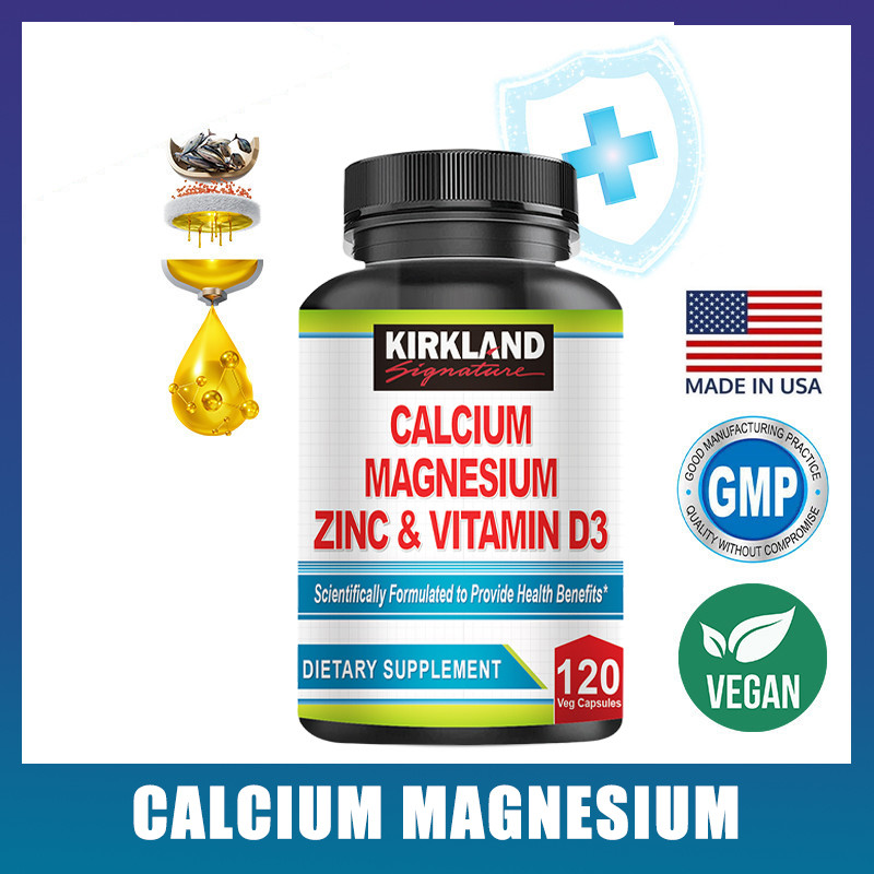 Calcium Magnesium Zinc Vitamin D3 Supports Bone&muscle Health Increase ...