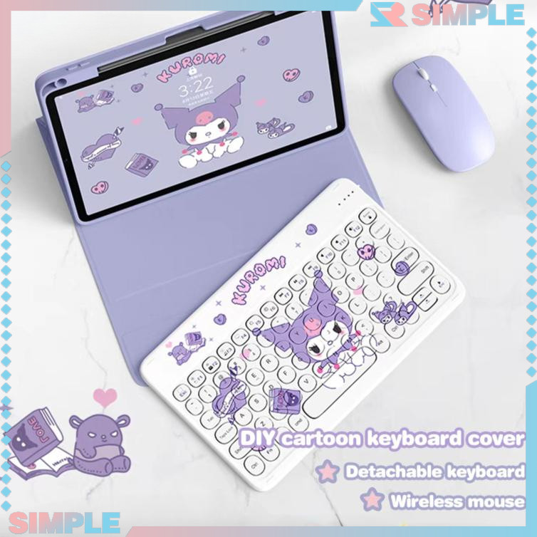 Sanrio Kuromi Cartoon Wireless Bluetooth Keyboard And Mouse Set For ...