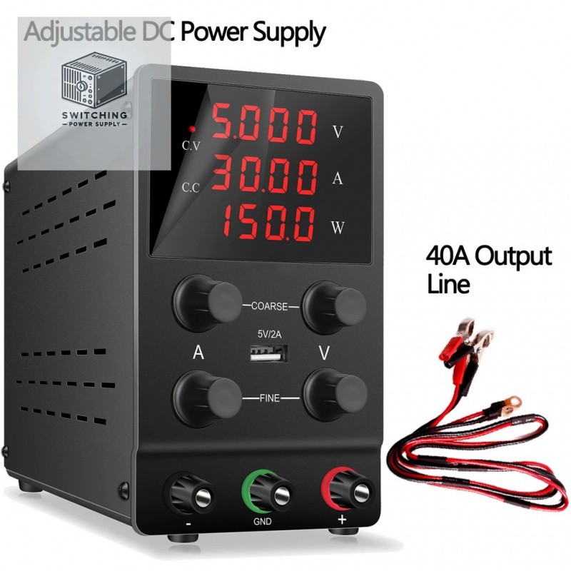 5V 30A Adjustable DC Power Supply Lab Bench Power Source Stabilized ...
