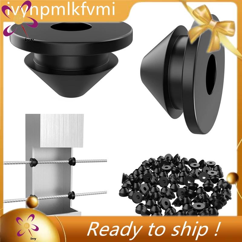 [Ivym] 100PCS Cable Railing Rubber Grommets Kit for 1/8Inch 5/32Inch 3 ...