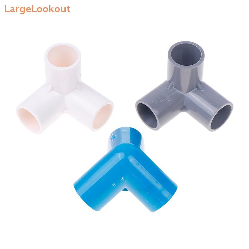 [LargeLookout] 10Pcs PVC El 3 Way Pipe Fitgs PVC Garden Right Angle Tee ...