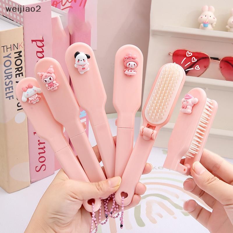 weijiao2 Sanrio Anime Hello Kitty Foldable Hair Comb Kawaii Kuromi My ...
