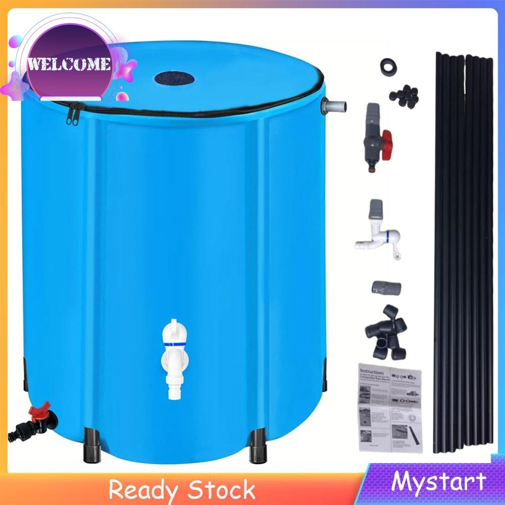 52 Gallon Collapsible Rain Barrel PVC Portable Water Storage Tank for ...