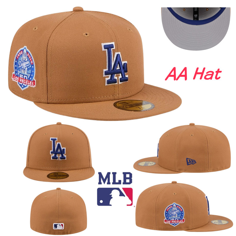 MLB Los Angeles Dodgers Anniversary Fitted Hat Brown Leisure Flat ...