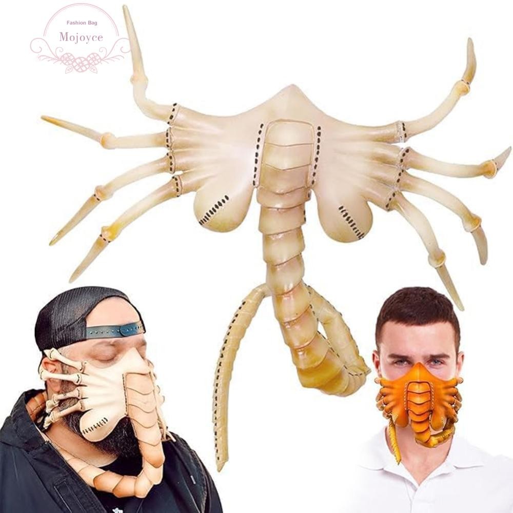 Halloween Facehugger Scorpion Mask Latex Alien Claws Insect Hug Face ...