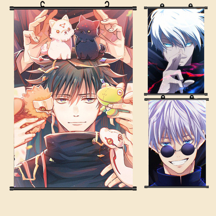 Anime Jujutsu Kaisen Exquisite Scroll Painting Role Playing Satoru Gojo ...