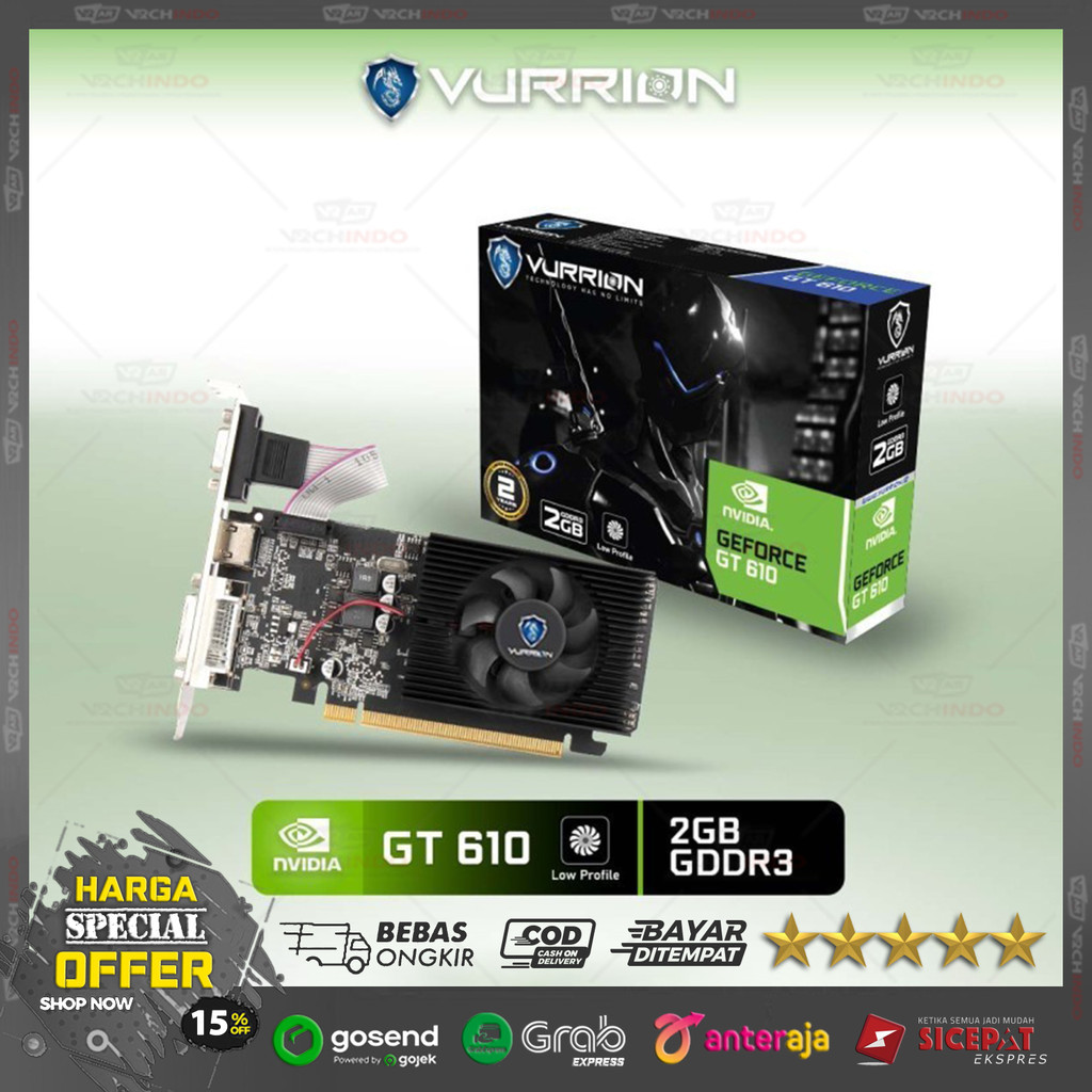 Vga Card VURRION GEFORCE GT 610 2GB DDR3 / VGA Card GT 610 2GB Video Card!! | Shopee Philippines