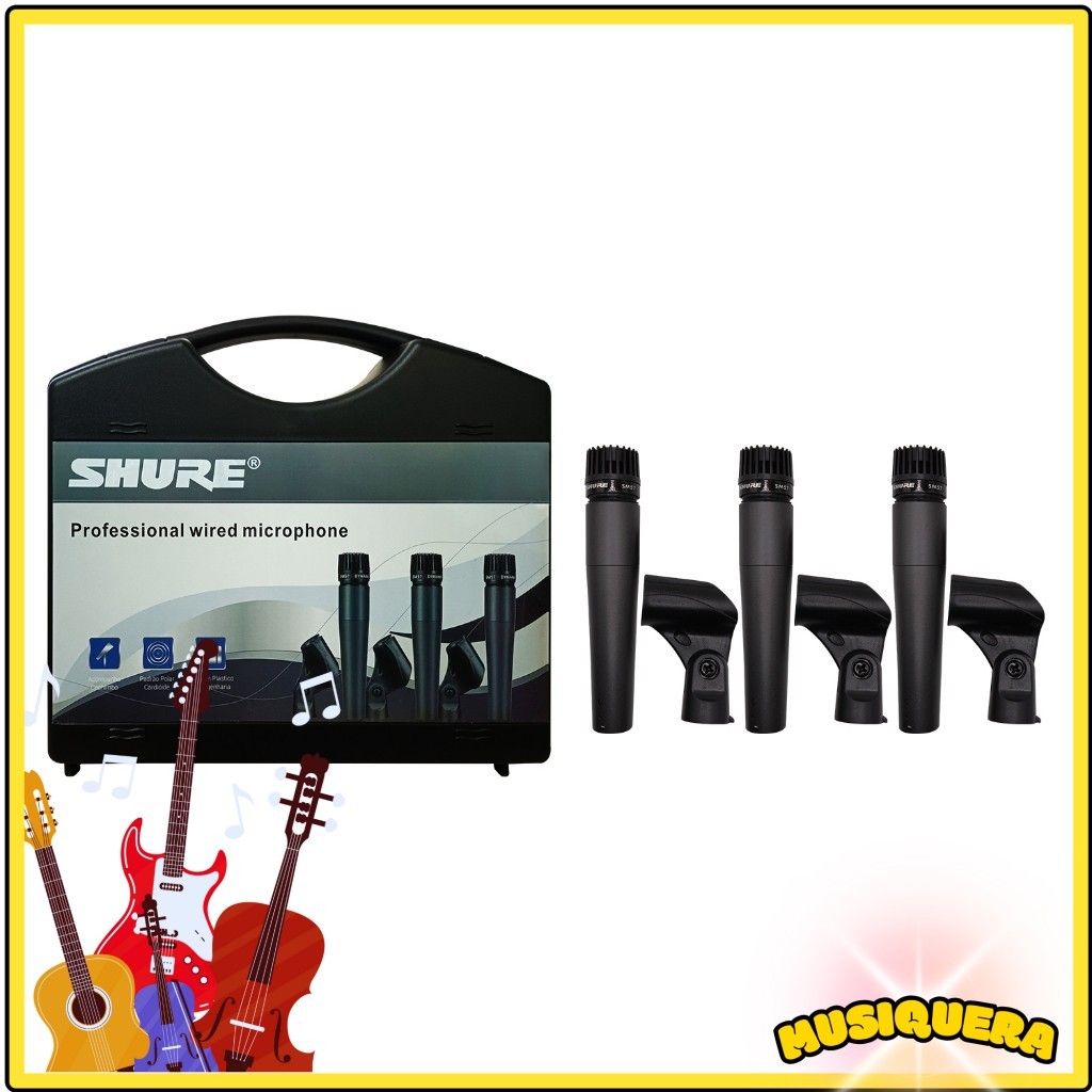 Professional Wired Instrument Microphone SM57 3pcs Set (SH) | Shopee ...