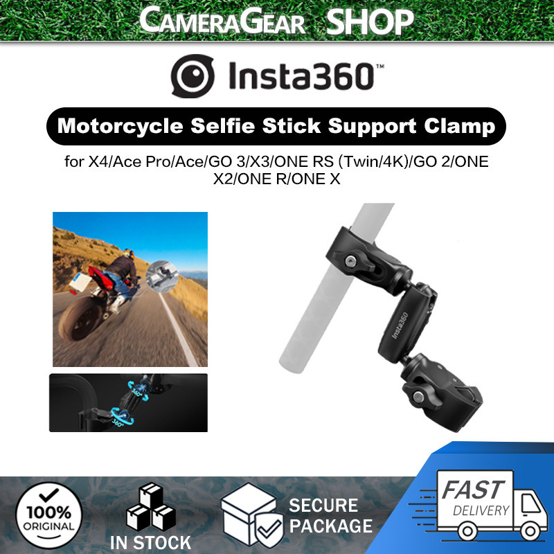 Insta360 Motorcycle Selfie Stick Support Clamp for Go ultra/X5/X4/Ace ...