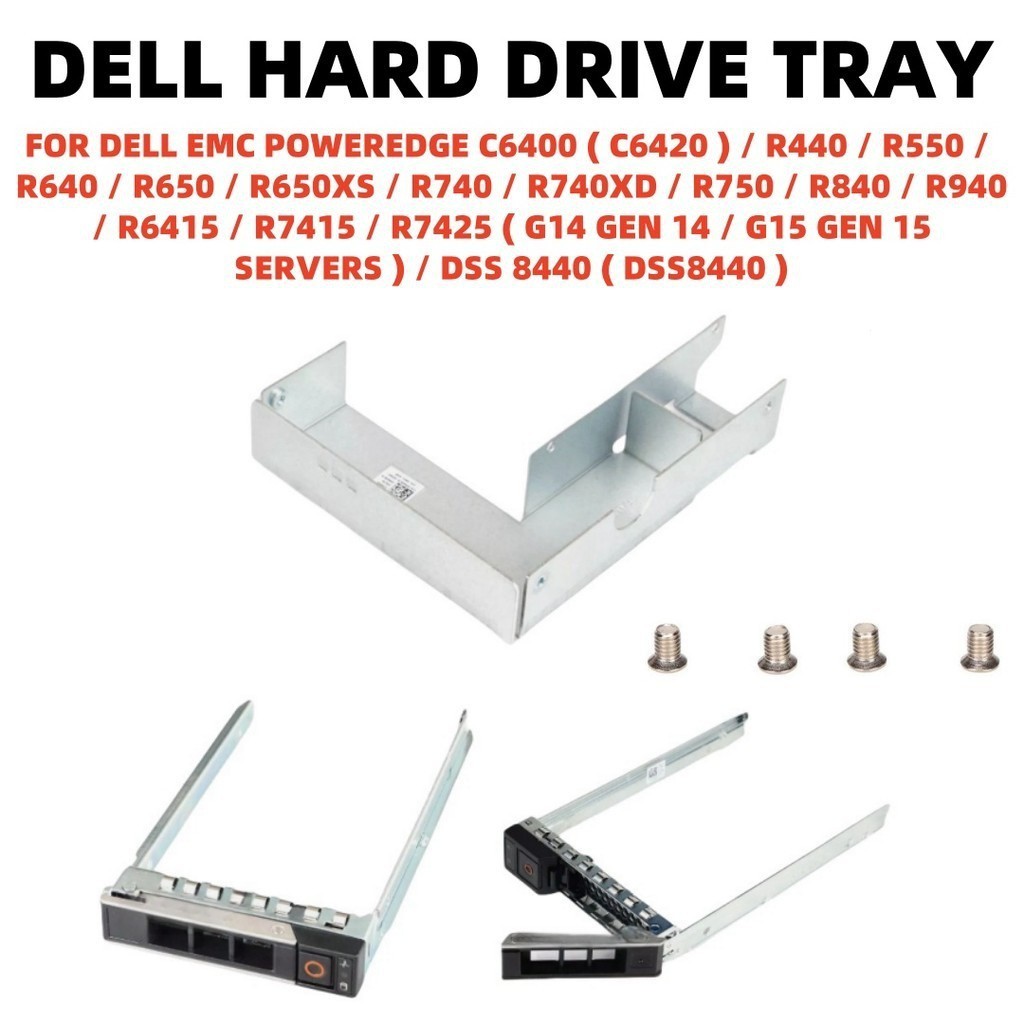 2.5" 3.5" HDD Tray Adapter DXD9H X7K8W For Dell R440 R540 R640 R740 ...