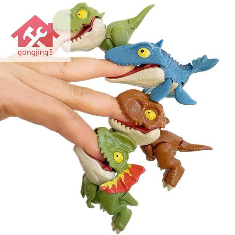 IGO Biting Finger Dinosaurs Movable Joints Mini Simulation Dinosaur ...