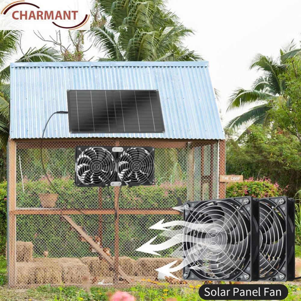 15W 12V Solar Fans IP65 Waterproof Exhaust Fans Kit for Chicken Coop ...