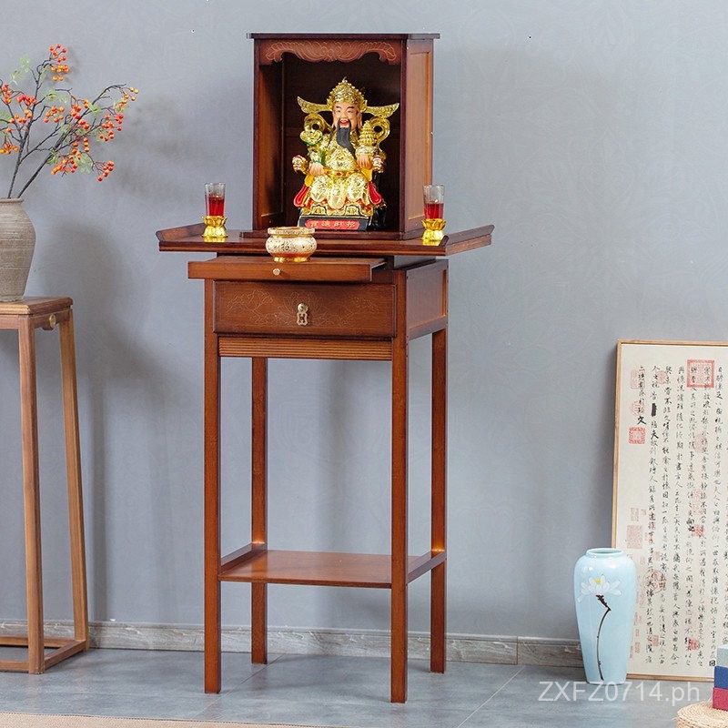 Solid Wood Chinese Style Hanging Cabinet Buddha Shrine Placement ...