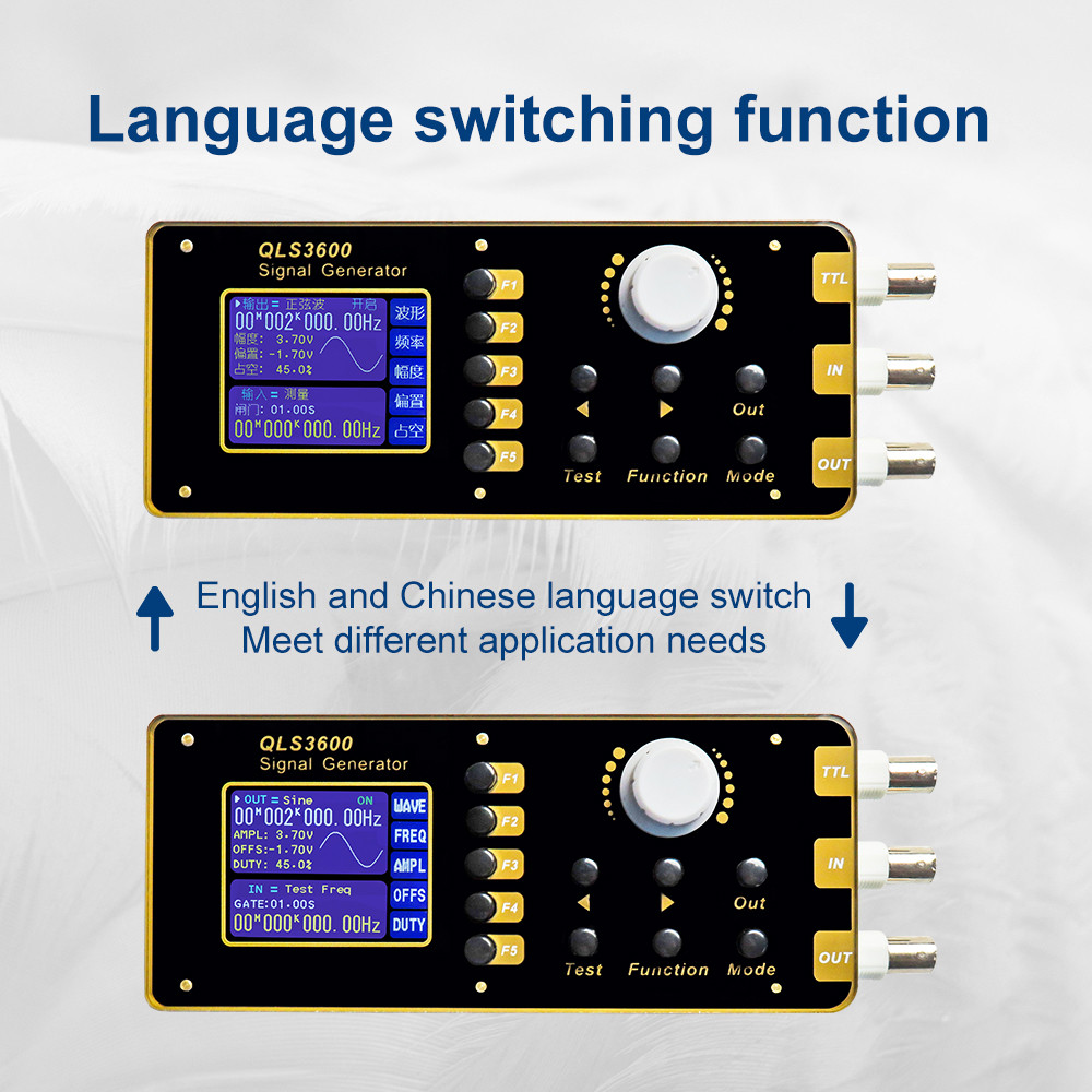 Pcbfun QLS3600S 2.4-inch TFT Display Arbitrary Wave DDS Function Signal ...