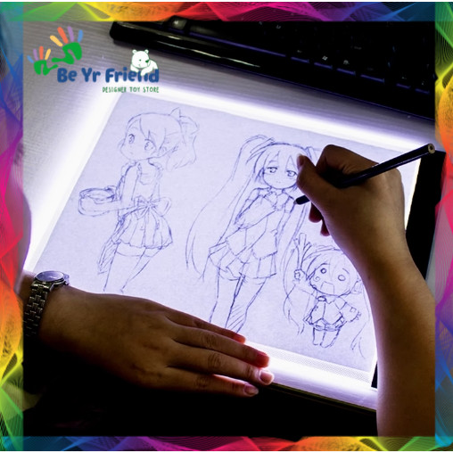 Adjustable A4 Light Box - LED Tracing Board Drawing Copying Art ...