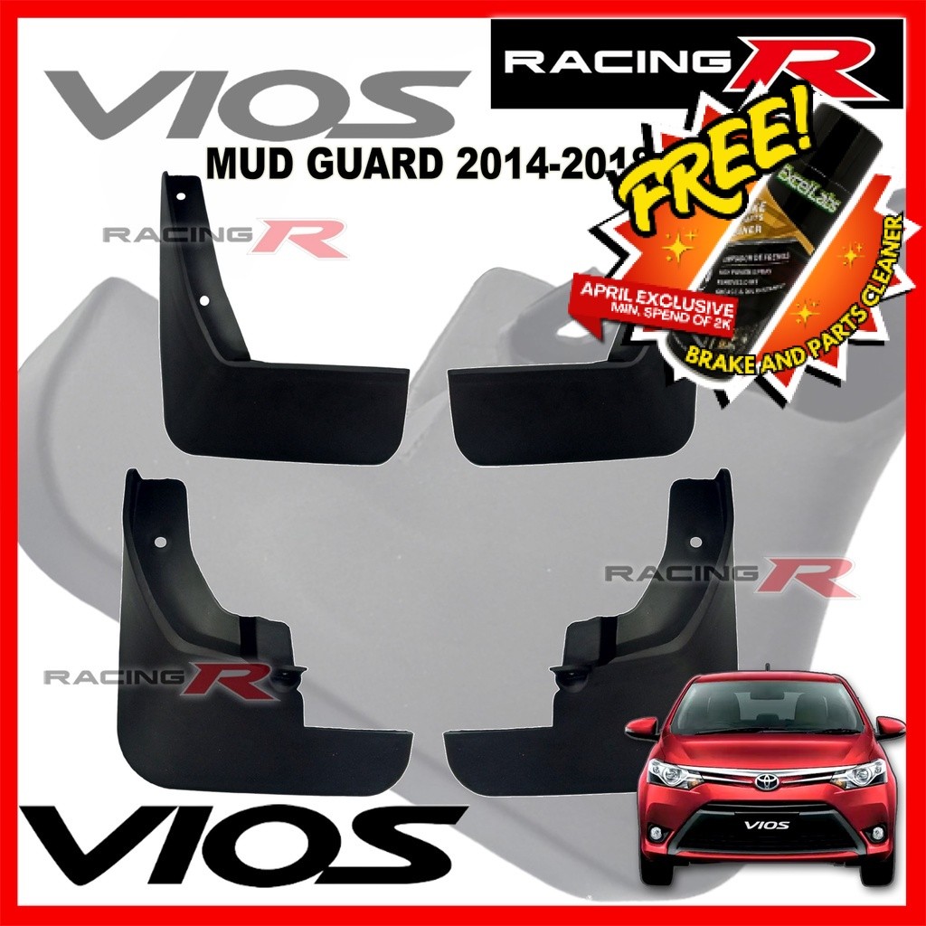 Toyota Vios 2014 to 2018 OEM Mudguard w/ 8PCS SCREWS Mud Flaps Splash ...