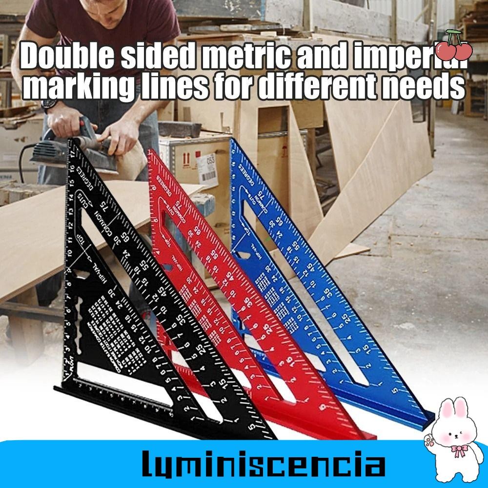 LUMINISCENCIA 7Inch Triangle Ruler, Inch Metric Angle Ruler Protractor ...