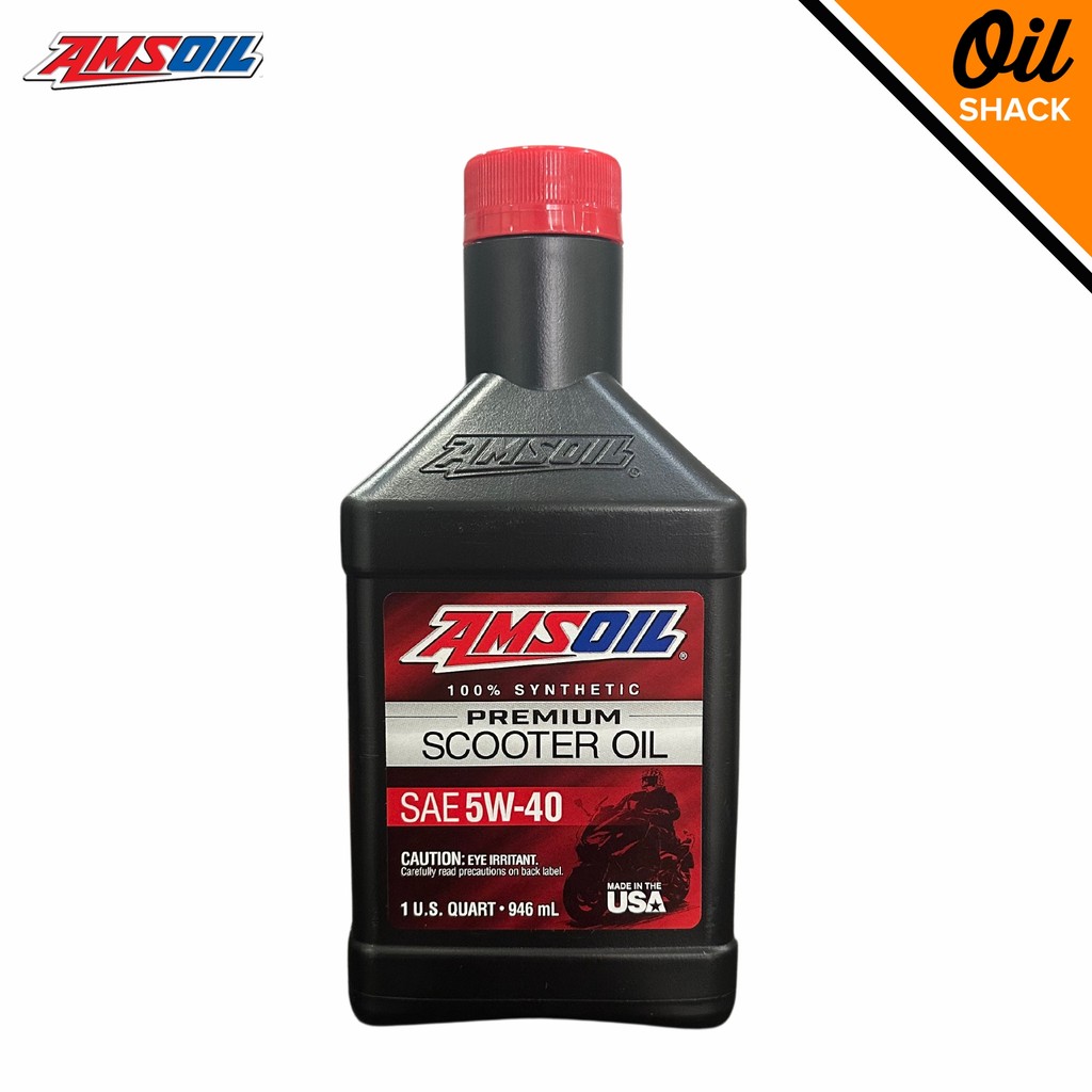 AMSOIL 5W40 SCOOTER PREMIUM ENGINE OIL FULLY SYNTHETIC (1 QUART ...