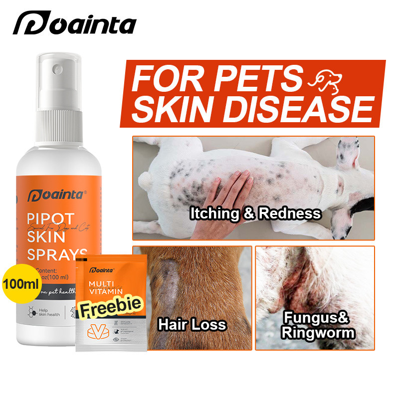PUAINTA Pipot Skin Spray For Dog and Cat Skin Disease Hair Loss Itch ...
