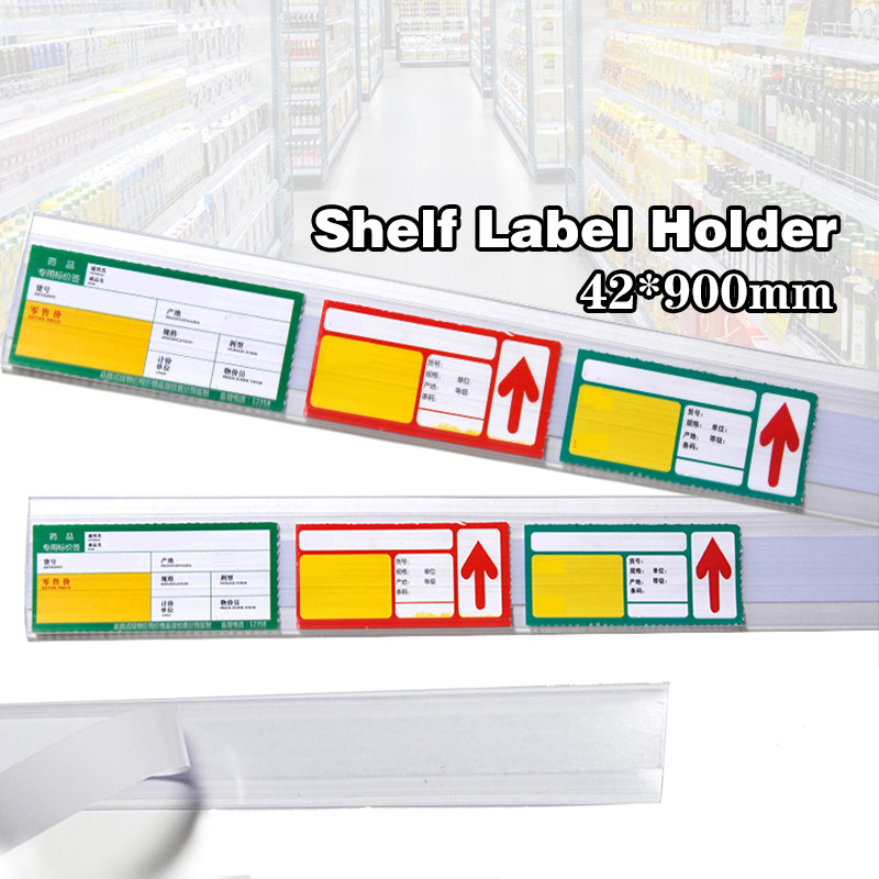 42*900mm Self-adhesive Price Label Strip Shelf Label Holder PVC Shelf ...