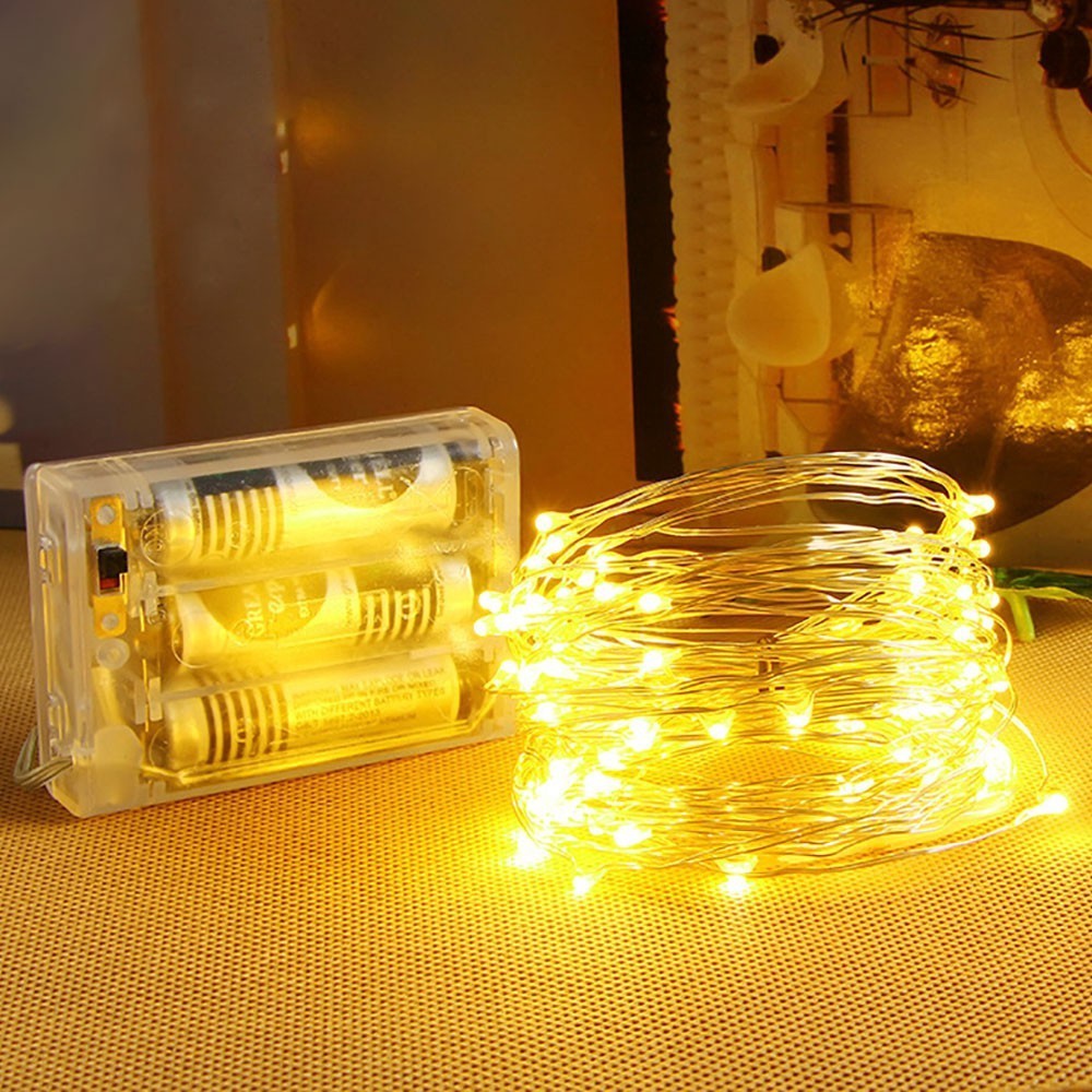 2M 5M 10M LED String Light 10M 5M Valentine's Day Silver Wire Fairy ...