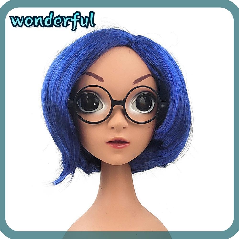 WONDER Curly Short Wig, with Water Drop Clip Envy/Disgust/Sadness/Joy ...