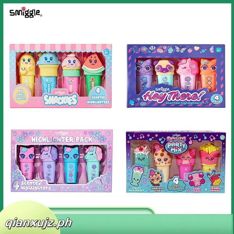 Smiggle unicorn scented highlighters Pack*4 pcs | Shopee Philippines