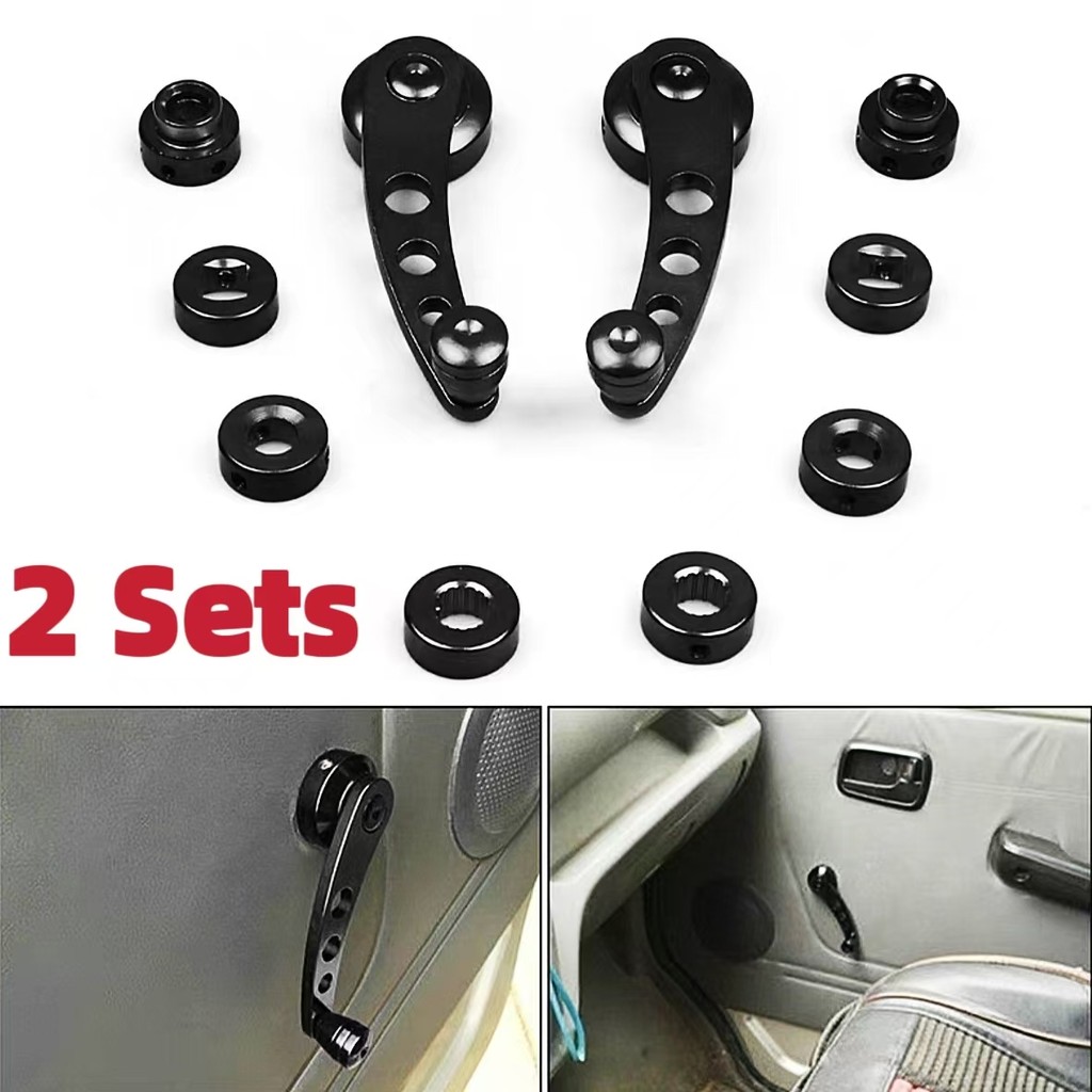 2PCS Car Window Riser Universal Car Window Crank Handle Lever Aluminum ...