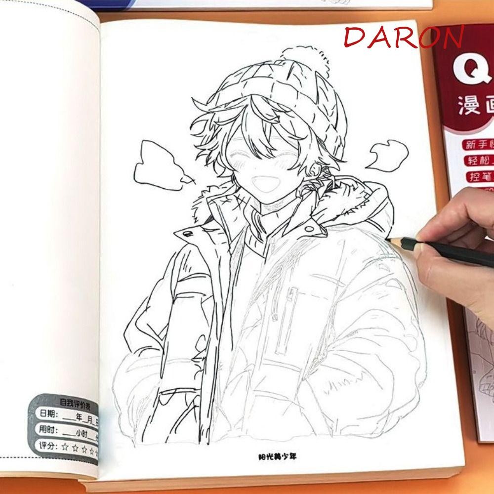 DARON Manga Sketching Tutorial, Novice Zero Basic Practice Comics Line ...