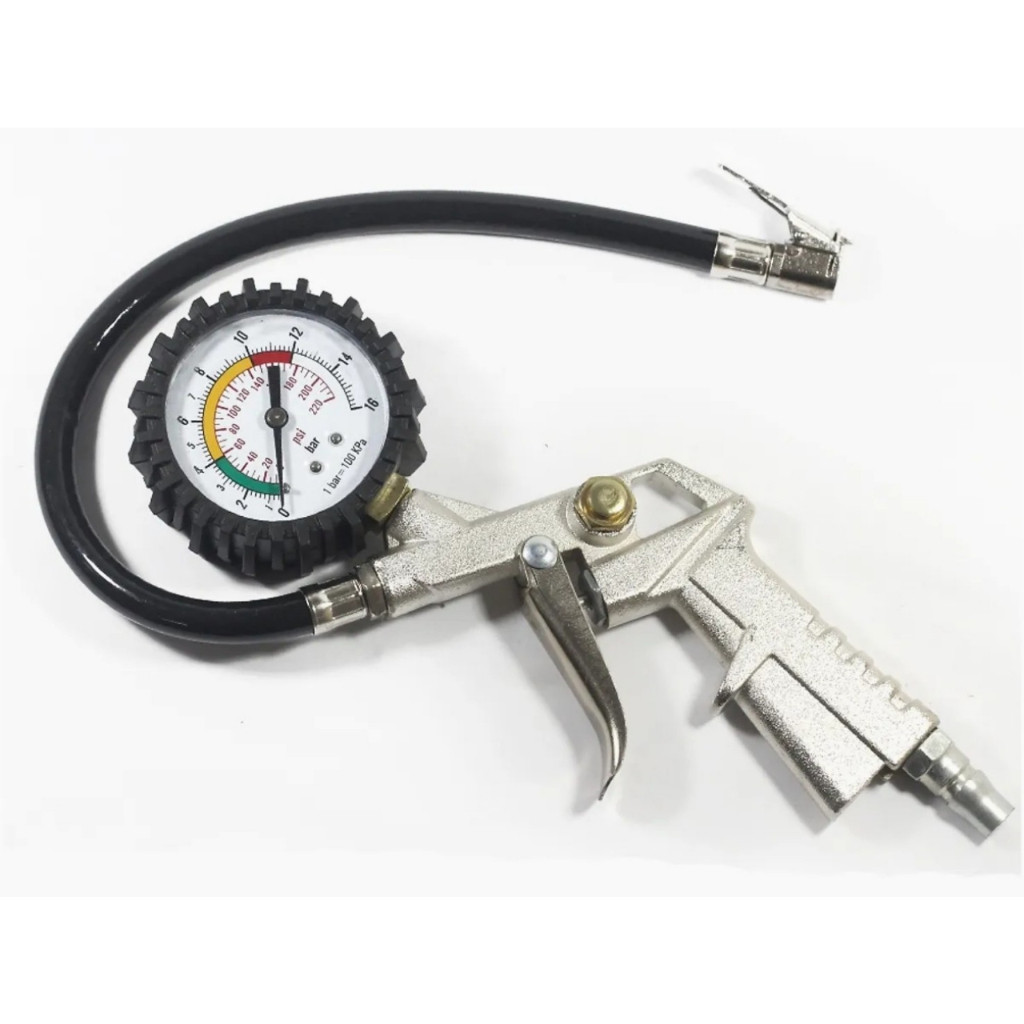 Digital Dial Pressure Meter Gauge Dual Head Air Chuck Tyre Pressure Gun ...