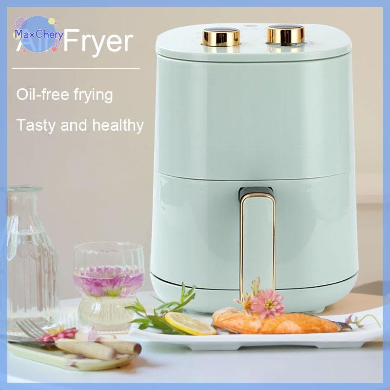 MCHY> Dual Knob 5L Large Capacity Mechanical Air Fryer Fresh Green 360 ...