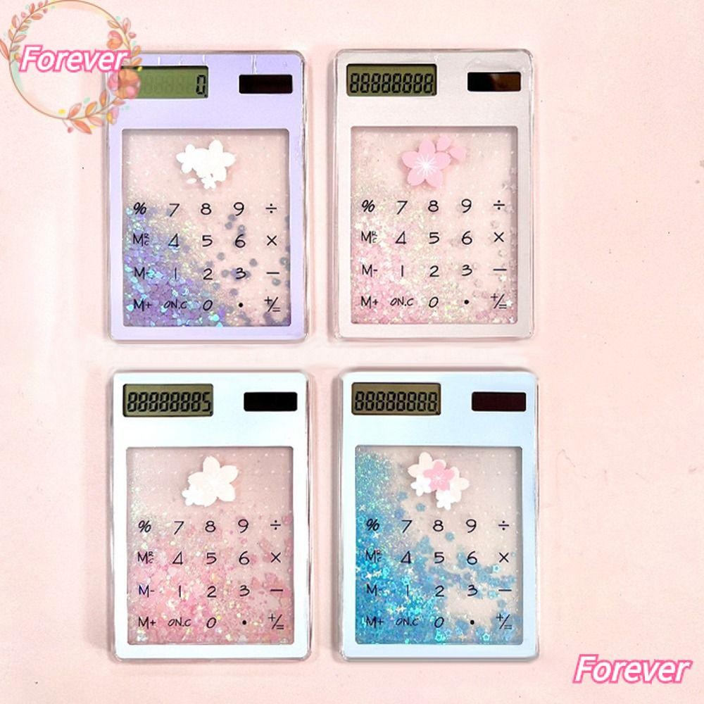 FOREVER Mini Calculator, Quicksand Transparent Student Stationery ...