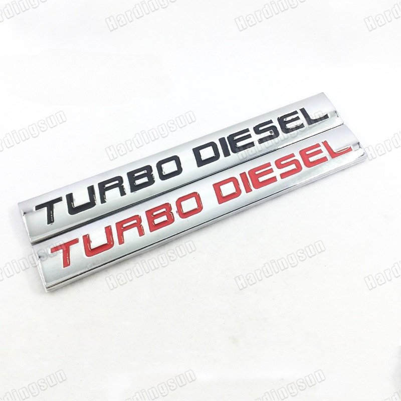 1 x Metal TURBO DIESEL Letter Logo Car Auto Truck Side Rear Decorative ...