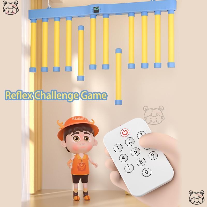 Reflex Challenge Game Drop Stick Game Speed Adjustable Catching Sticks Game Hand-Eye ...