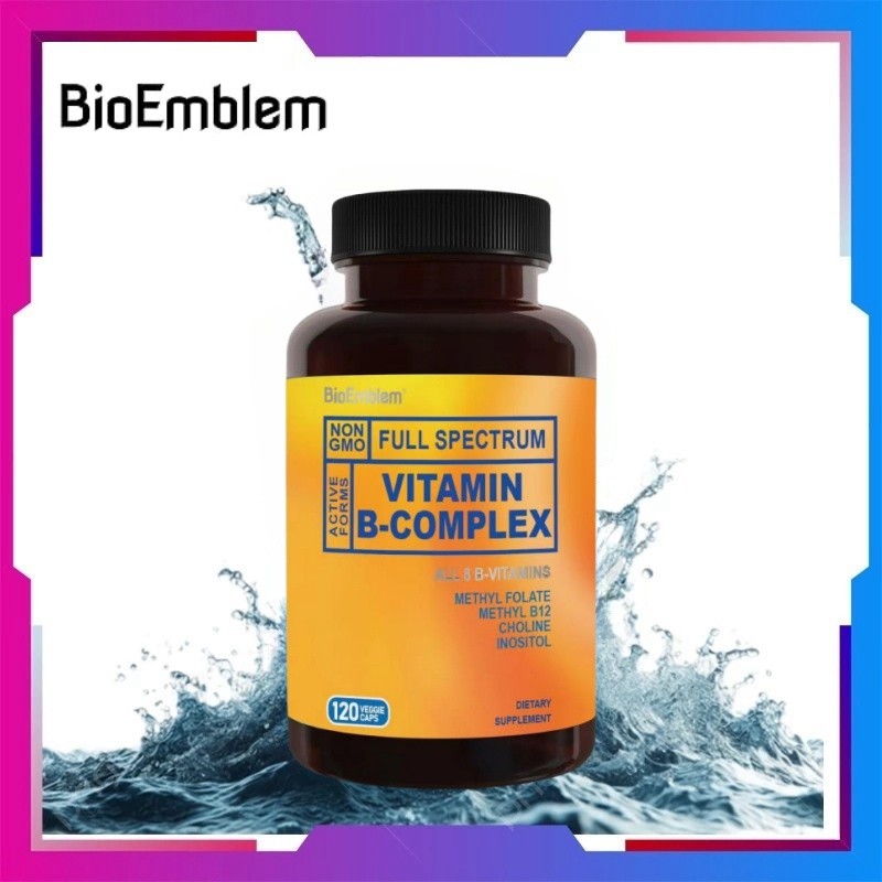 BioEmblem Vitamin B-Complex Capsules All 8 Active Forms with Methyl ...