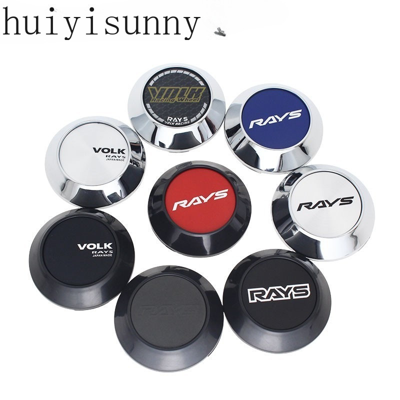 HYS 4pcs 68mm volk racing wheel center cap rays logo emblem center cap ...