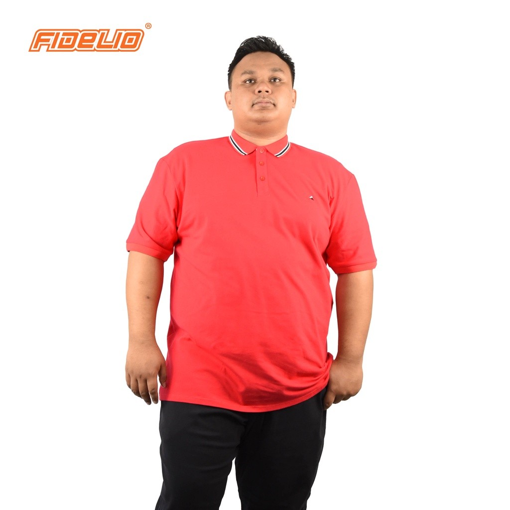 FIDELIO PLUS Signature Polo Shirts Red(B) | Shopee Philippines