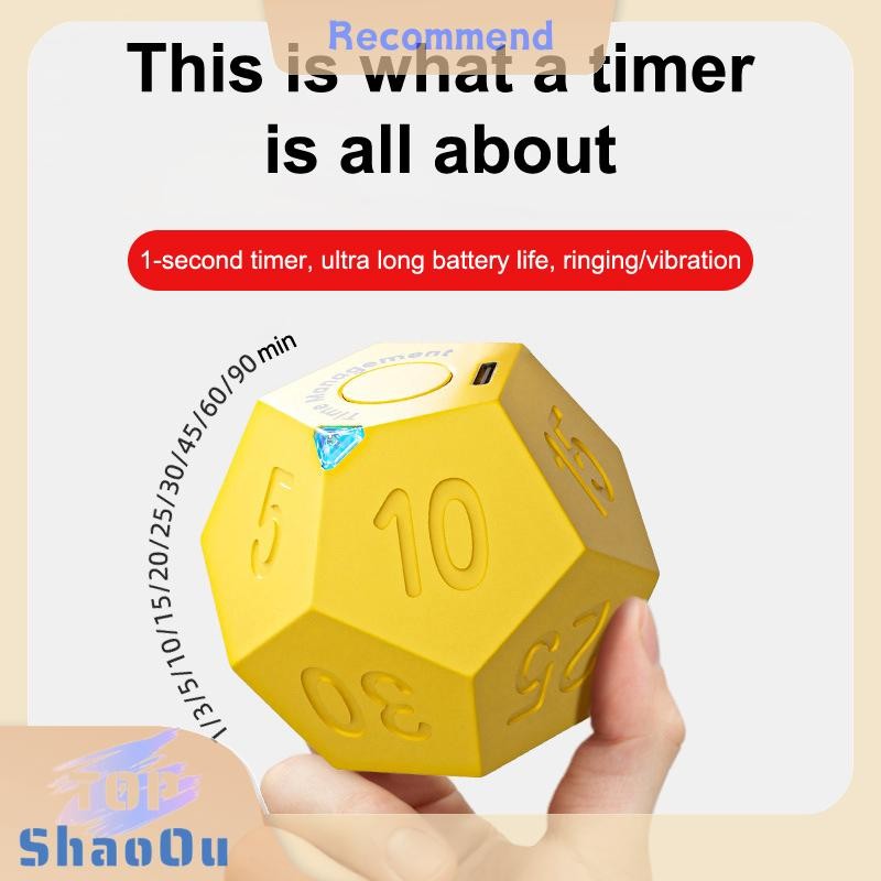 ShaOu Cube Timer Digital Kitchen Timers Flipping Switching Timing ...