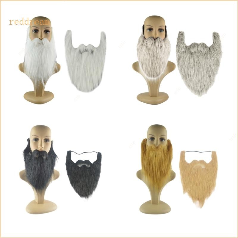 REDD Fake Beards Costume Beard Old Man Mustaches Costume Halloween ...