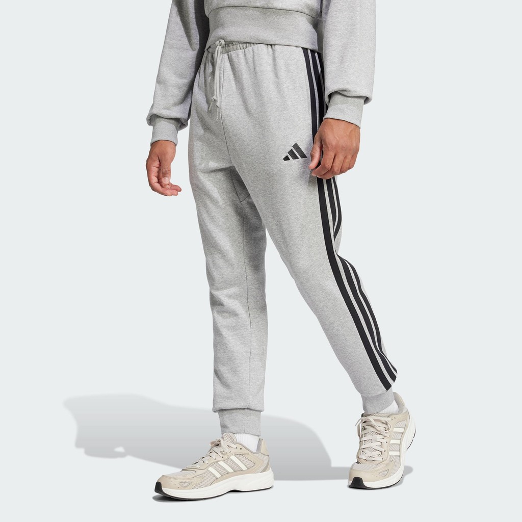adidas Lifestyle Essential 3-Stripes French Terry Pants Men Grey JE6346 ...