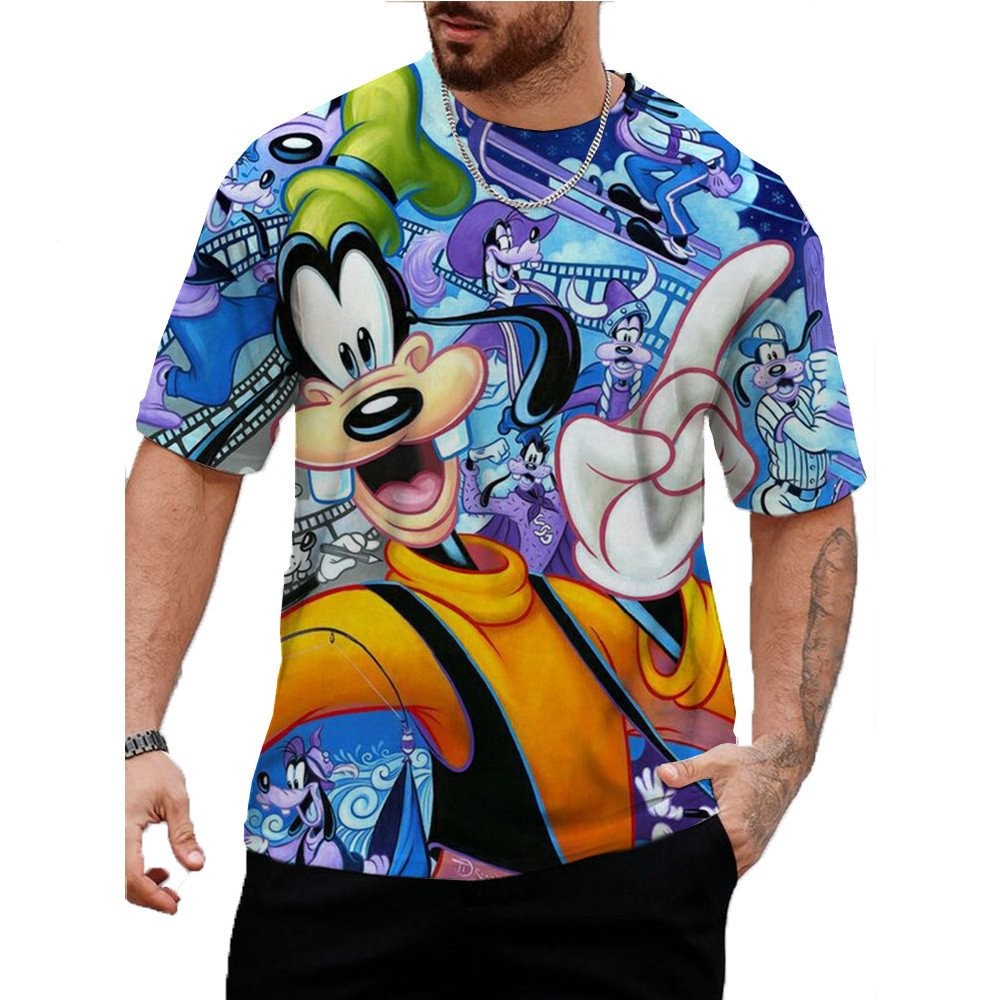 SB6N Disney Summer Disney Goofy Short Sleeve 3d Print T-shirt Men's T ...
