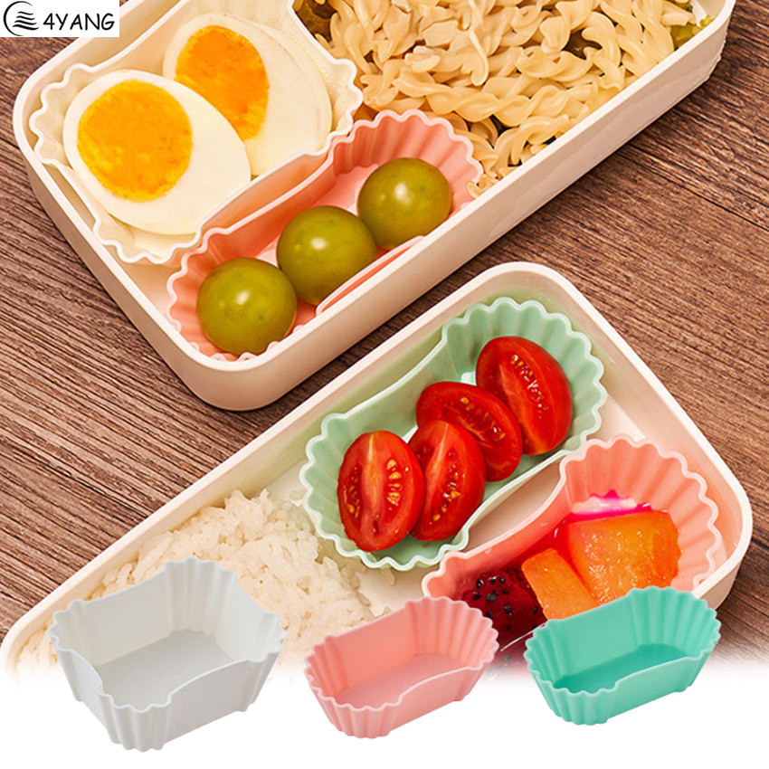 PP+Silicone Vegetable Lunch Box, Bento divider cup, caramel color ...