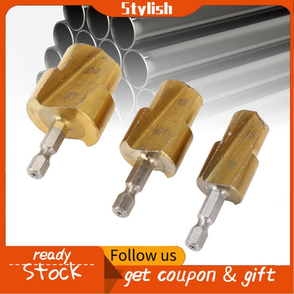 Stylish365 3PCS PPR Pipe Reamer Bits High Carbon Steel PVC Fitting ...