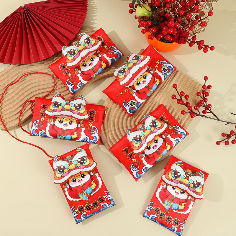 2025 Year of the Snake Red Envelope Fabric Pinch Can Scream Chinese New ...