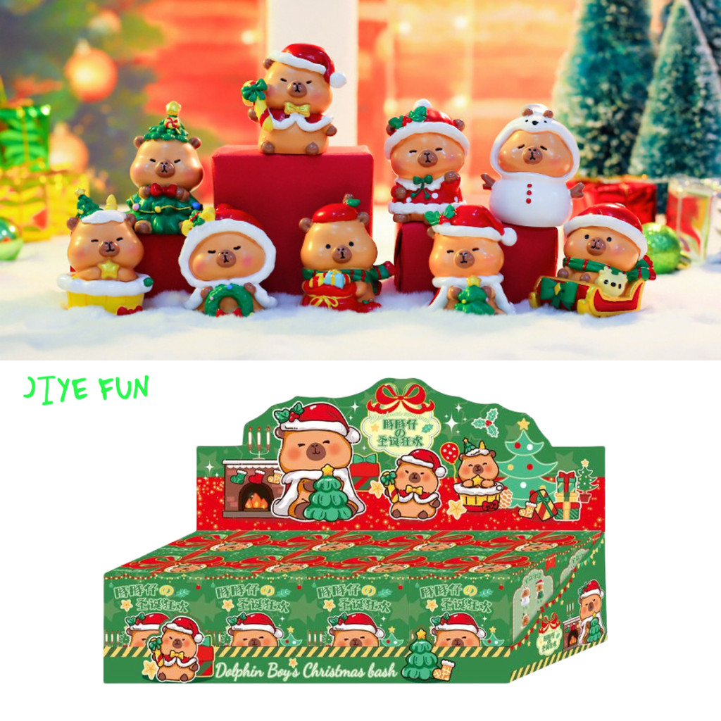 Capybara Figures Blind Box Christmas Bash Series Mystery Boxes ...