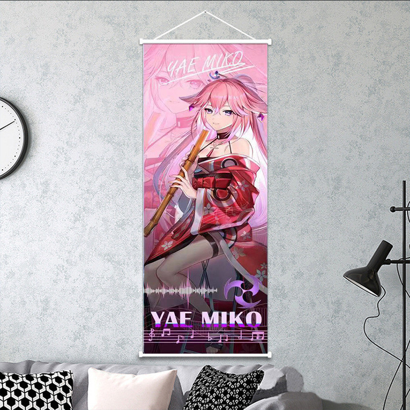 Anime Genshin Impact Character Concert Anime Hanging Picture Scroll ...