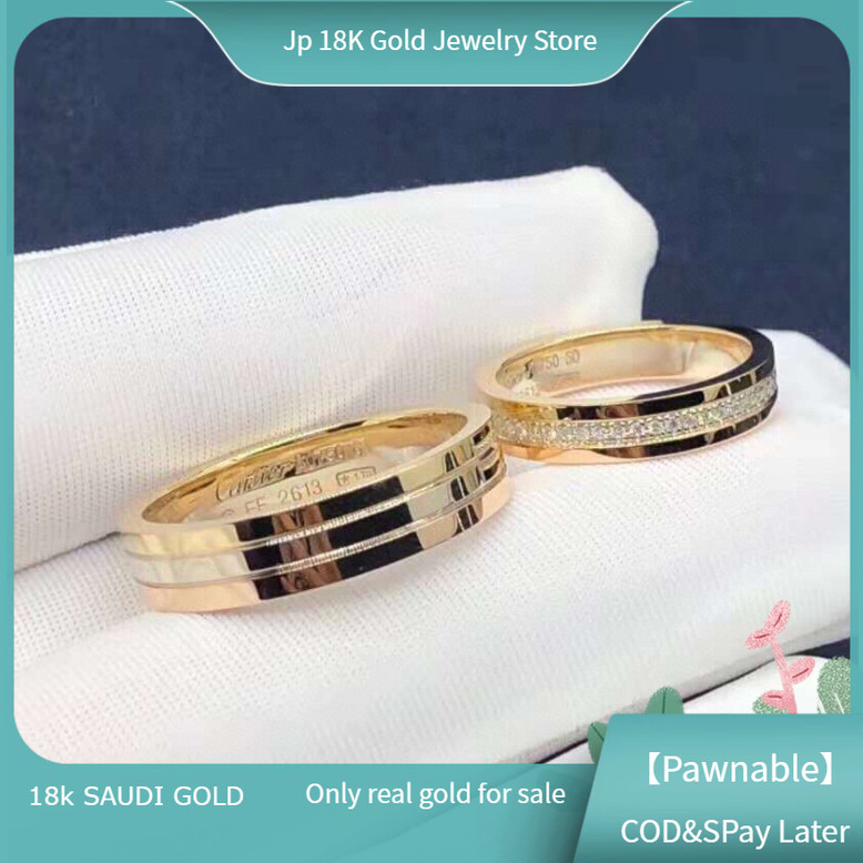 【️Pawnable】COD 18K Saudi gold ring carti er rings | Shopee Philippines