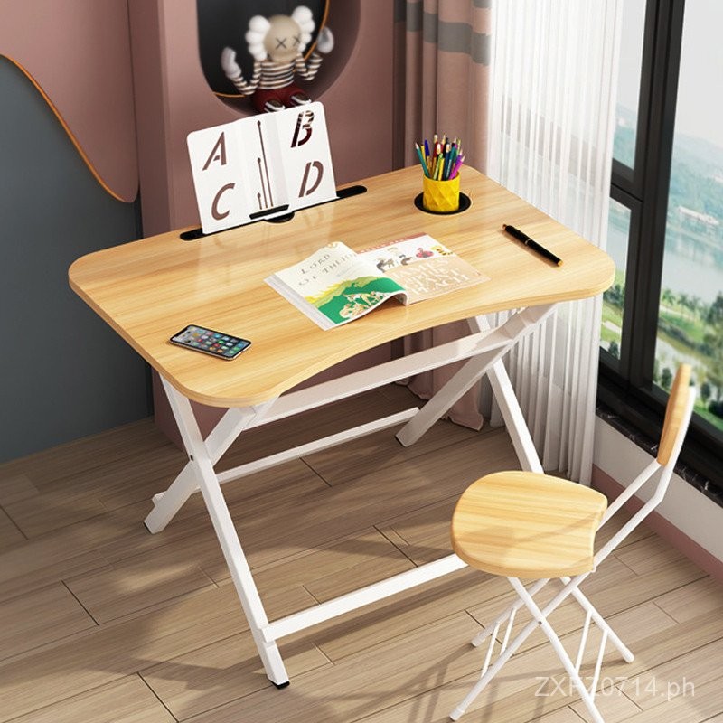 Foldable Writing Desk Set for Elementary School Students, Home Use Desk ...